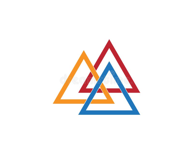 Triangle Logo Template stock vector. Illustration of triple - 131369091