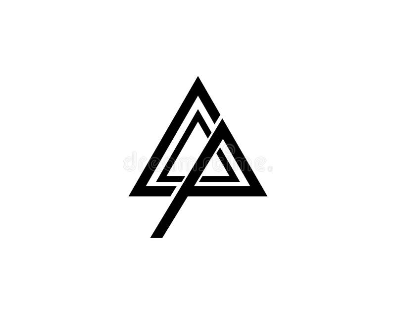 Triangle logo stock vector. Illustration of drawing, symbol - 14123818