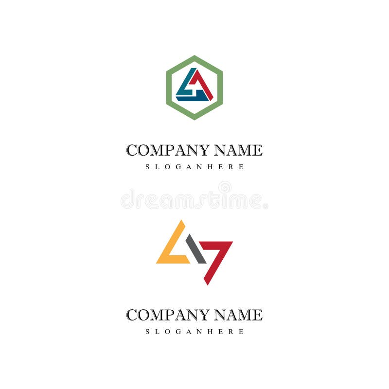 Triangle Logo Template Vector Icon Illustration Design Stock Vector ...
