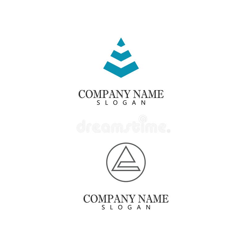 Triangle Logo Template Vector Icon Illustration Design Stock Vector ...