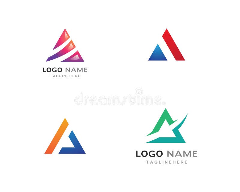 Simple triangle logo stock vector. Illustration of brand - 103168110
