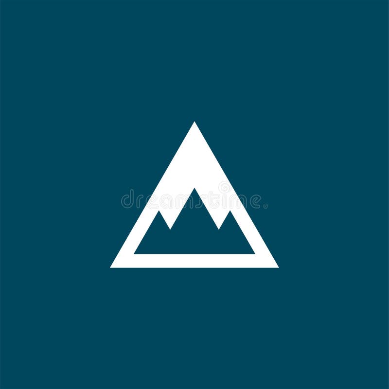 Triangle M for Mountain Logo Stock Vector - Illustration of peak ...