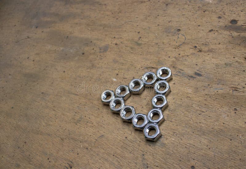 Triangle Made of Nuts. Copy Space Stock Photo - Image of component ...