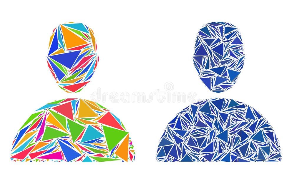 Triangle Man Mosaic Icons stock vector. Illustration of employee ...