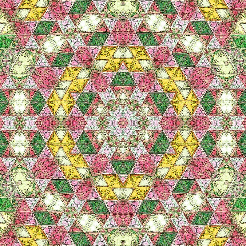 Triangle mandala pattern stock image. Illustration of detente - 192975375