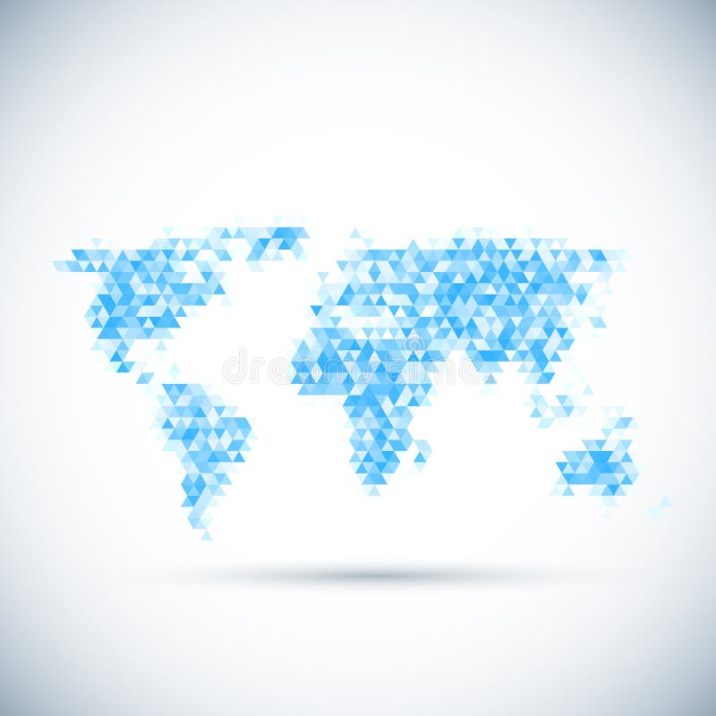 Triangle World Map Illustration Stock Vector - Illustration of icon ...