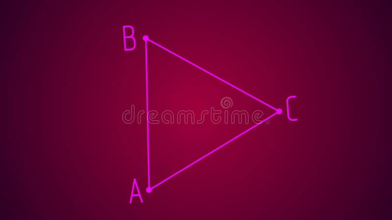Triangle Math Geometry Icon on Color Background Stock Footage - Video ...