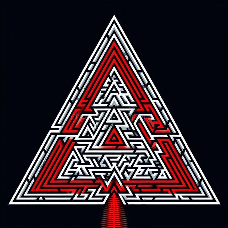 Triangle Maze a Complex Maze Constructed from Triangles with a B Stock ...