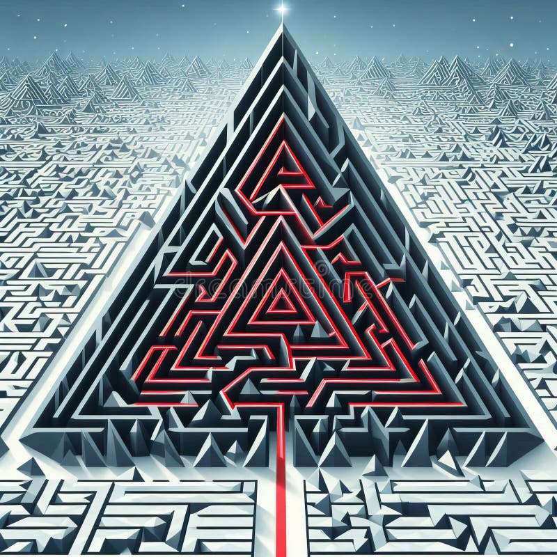 Triangle Maze a Complex Maze Constructed from Triangles with a B Stock ...