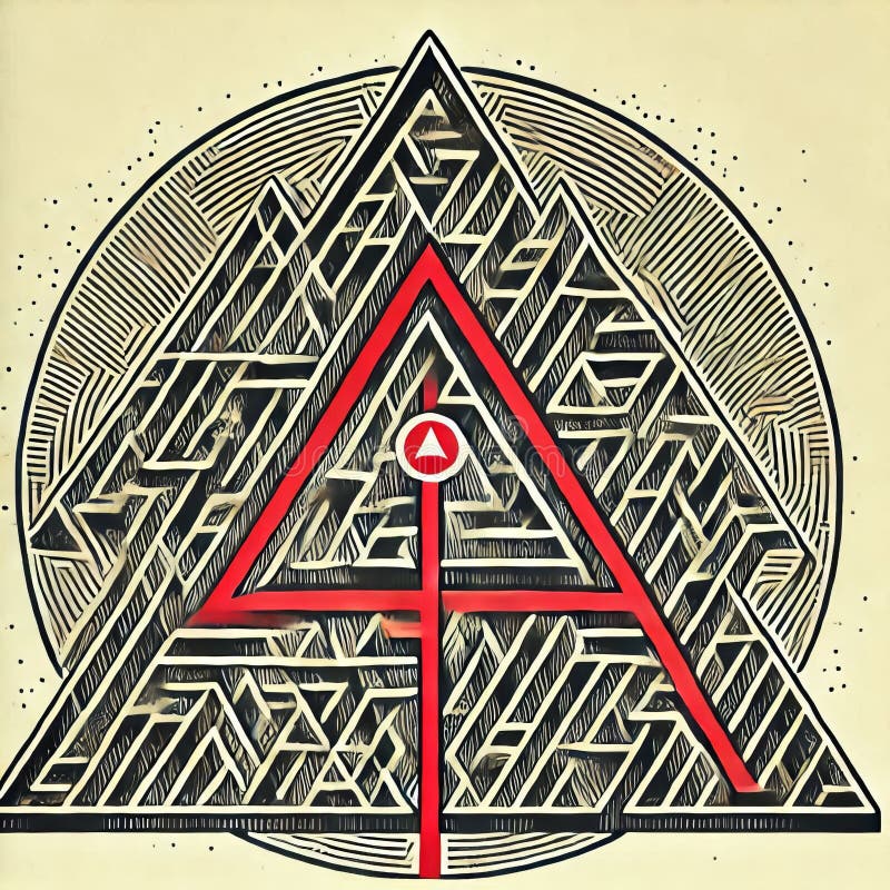 Triangle Maze a Complex Maze Constructed from Triangles with a B Stock ...