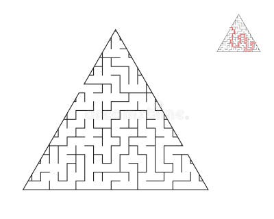 Triangle Maze, Logic Game with Labyrinths. Maze Game. a Maze with ...