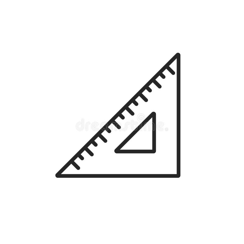 Triangle Measurement Protractor Illustration Icon. Triangle Ruller ...