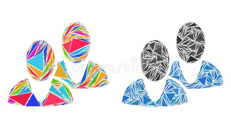 Triangle Men Collage Icons stock vector. Illustration of group - 143664584