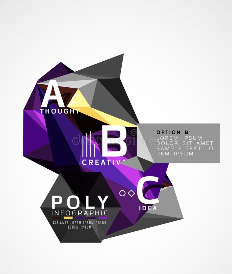 Triangle Modern Info Banner Stock Vector - Illustration of concept ...