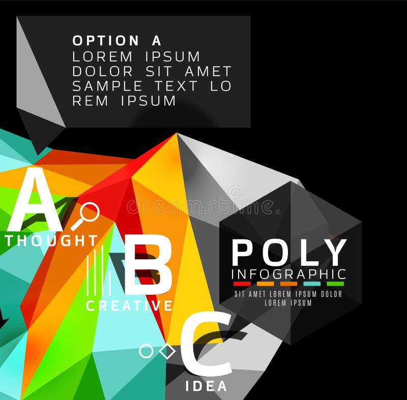 Triangle Modern Info Banner Stock Vector - Illustration of business ...