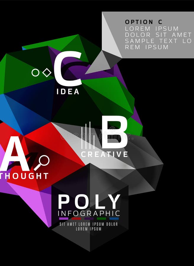 Triangle Modern Info Banner Stock Vector - Illustration of chart ...