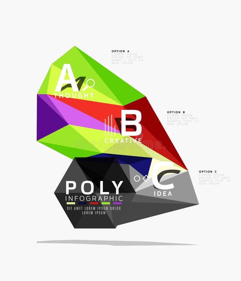 Triangle Modern Info Banner Stock Vector - Illustration of presentation ...