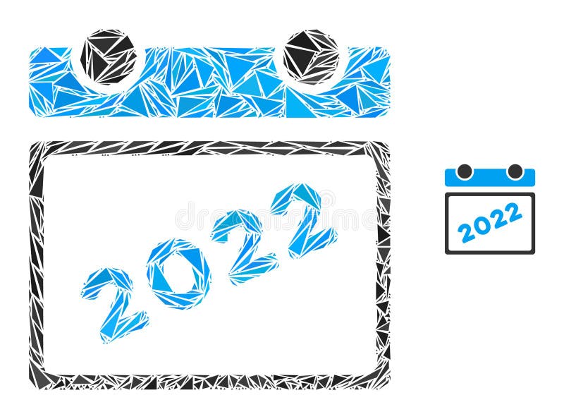 Triangle Mosaic 2022 Calendar Icon Stock Vector - Illustration of ...