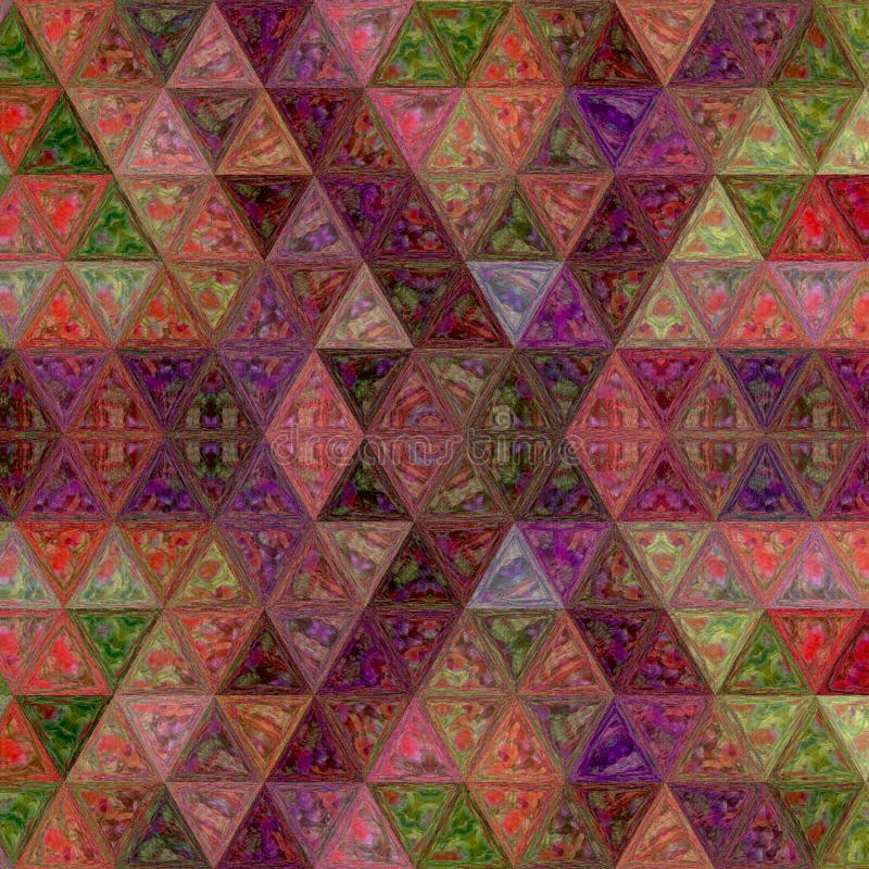 Patchwork Triangle Mosaic Pattern with Effect of Stained Glass Stock ...