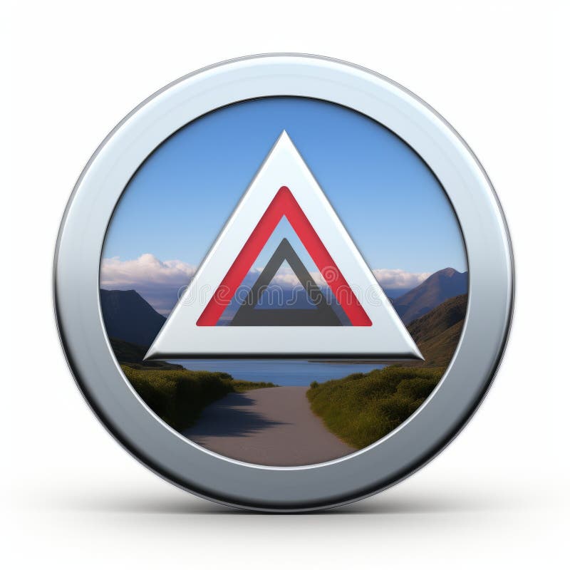 A Triangle with Mountains in the Background Stock Illustration ...