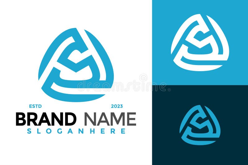 Triangle Ms or Sm Monogram Logo Design Vector Symbol Icon Illustration ...
