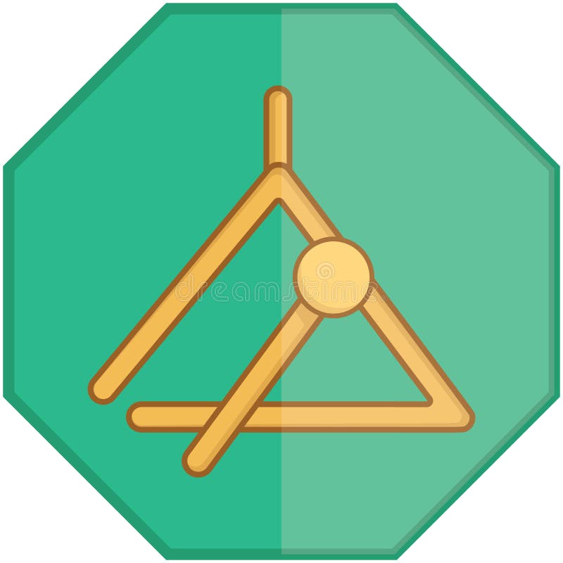 Triangle Music Instrument. Vector Illustration Decorative Design Stock ...