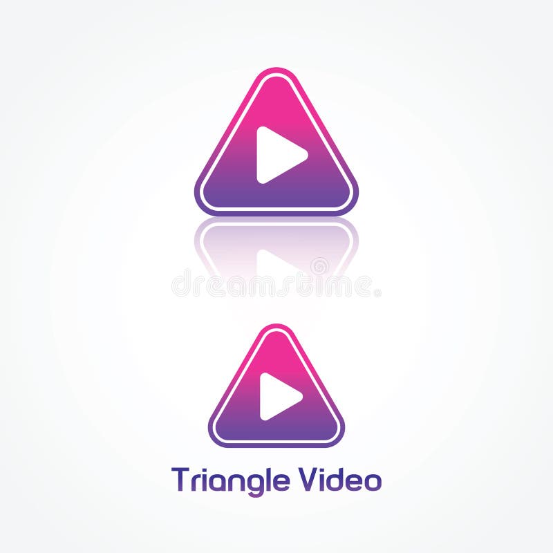 Triangle Music Player Logo stock vector. Illustration of marketing ...