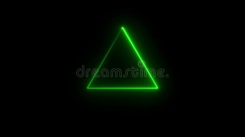 Triangle Neon Animation on Black Background Stock Footage - Video of geometric, dark: 359736558