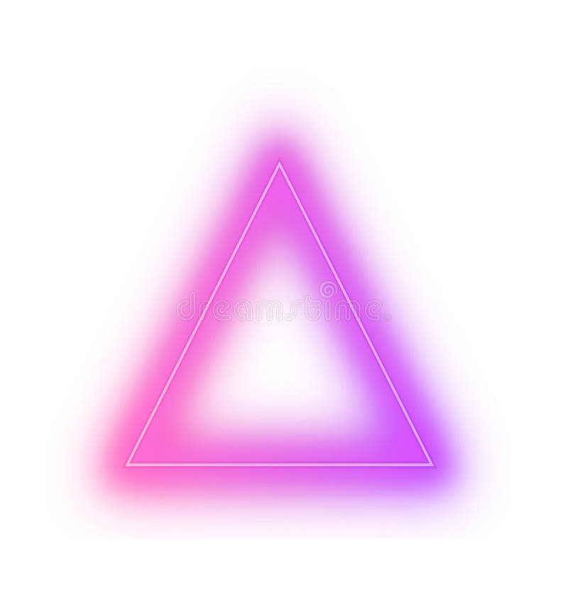 Triangle Neon Frame Template. Purple Laser Light Over Blank Geometric ... Triangle Neon Frame Template. Purple Laser Light Over Blank Geometric ...