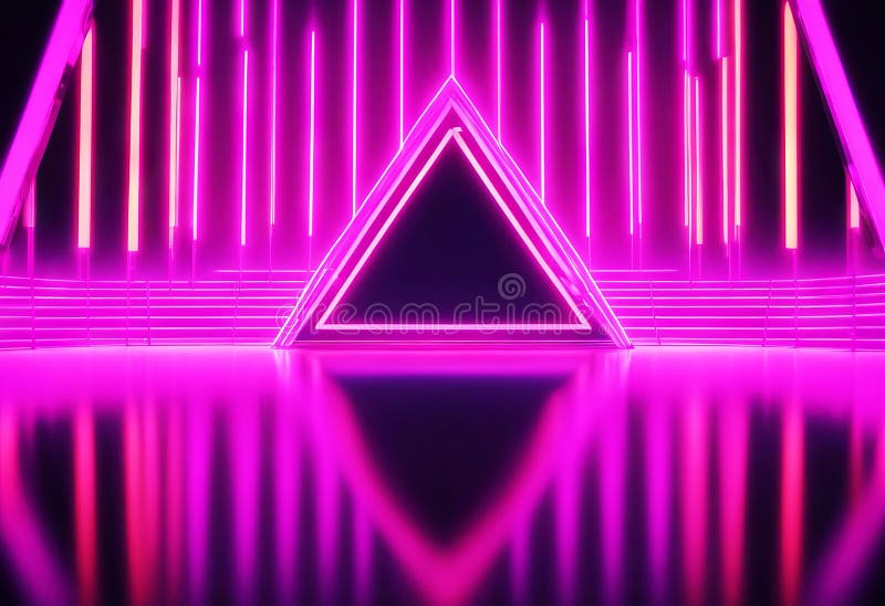 Triangle Neon Stage Abstract and Background Purple Fustic Ultraviolet ...