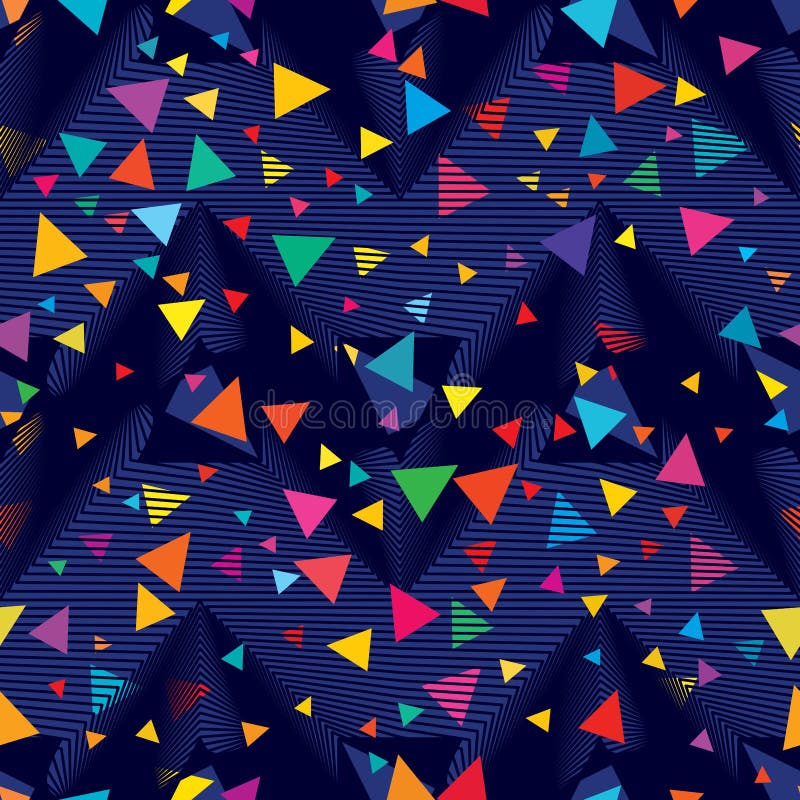 Triangle Net Hole Fly Triangle Seamless Pattern Stock Vector ...