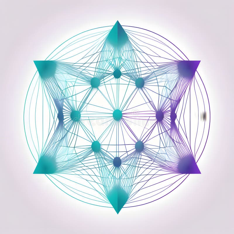 Triangle Network Strukture, AI-generatet Stock Illustration ...