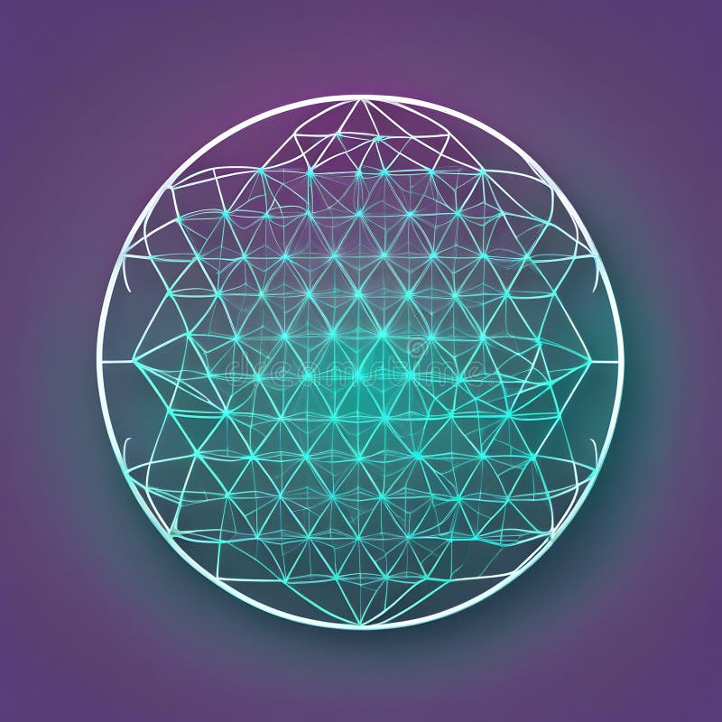 Triangle Network Strukture, AI-generatet Stock Illustration ...