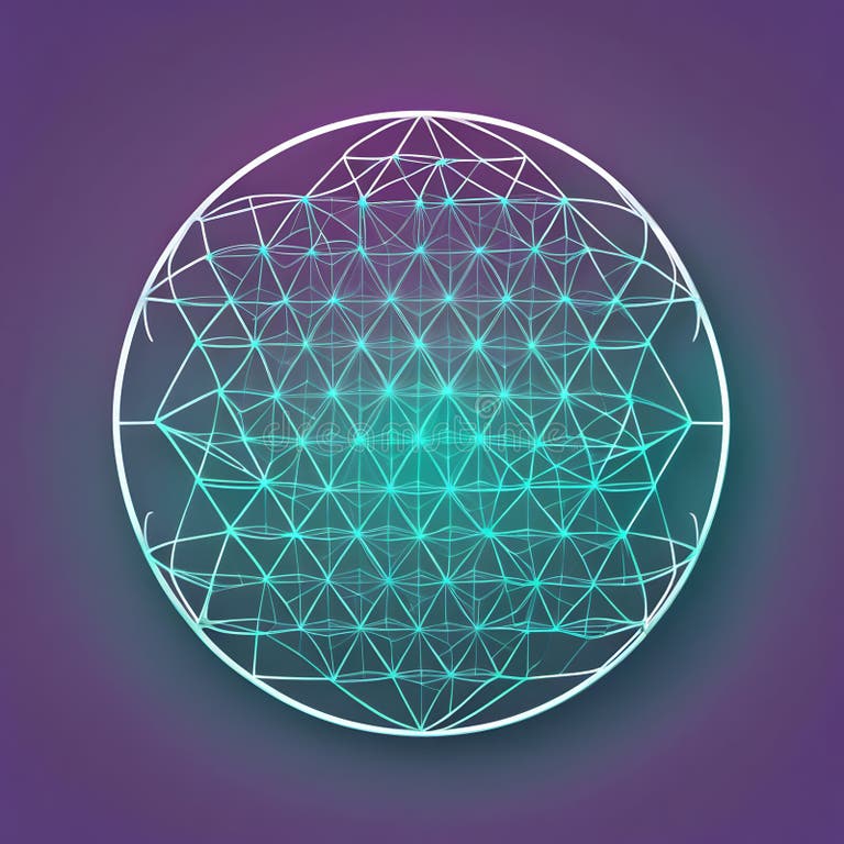 Triangle Network Strukture, AI-generatet Stock Illustration ...