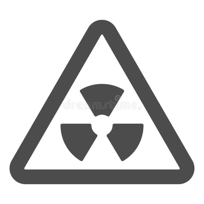 Triangle Nuclear Warning Solid Icon, Radioactive Pollution Concept ...