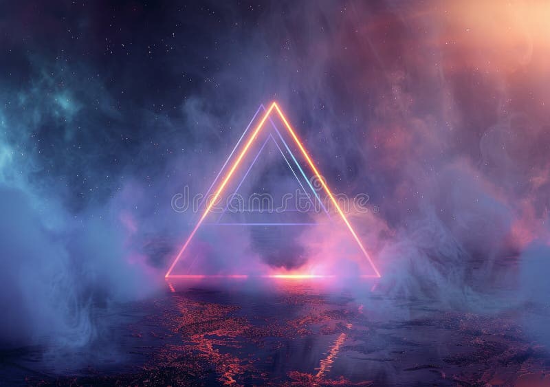 Triangle Object Floating in Water Stock Image - Image of triangle ...