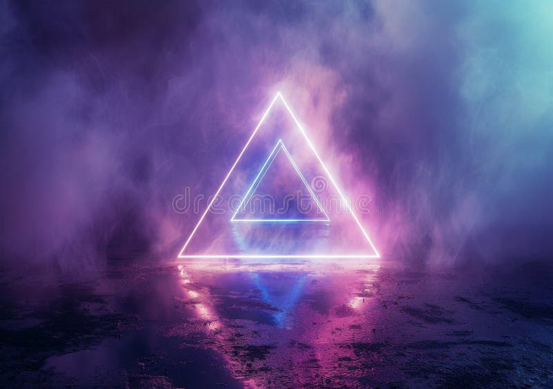 Triangle Object Floating in Water Stock Image - Image of blue, design ...
