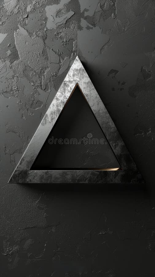 Triangle Object on Wet Ground Stock Photo - Image of angular, geometric ...