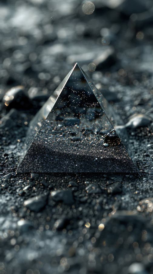 Triangle Object on Wet Ground Stock Image - Image of sharp, damp: 314153877