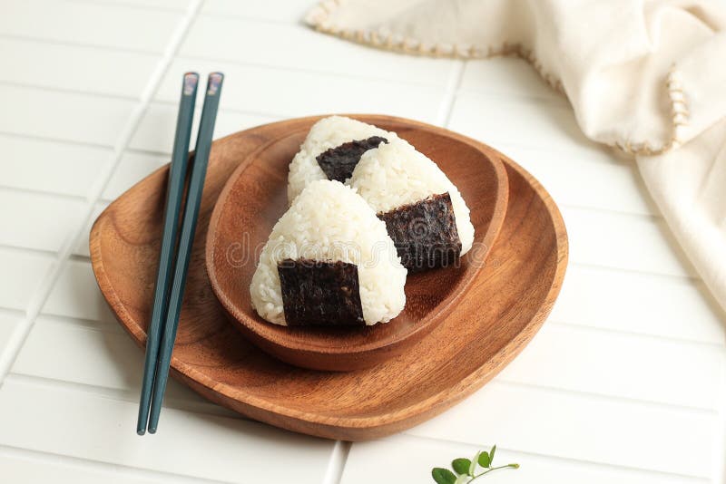 Triangle Onigiri Rice stock image. Image of healthy - 268473665