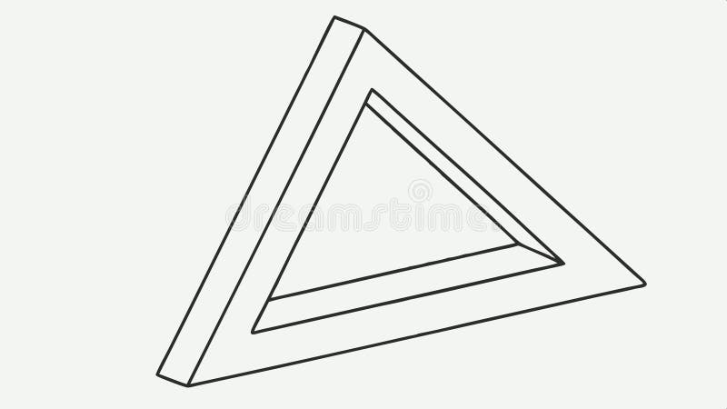 Triangle Outline Thin Line, Minimalist Geometric Shape for Subtle ...