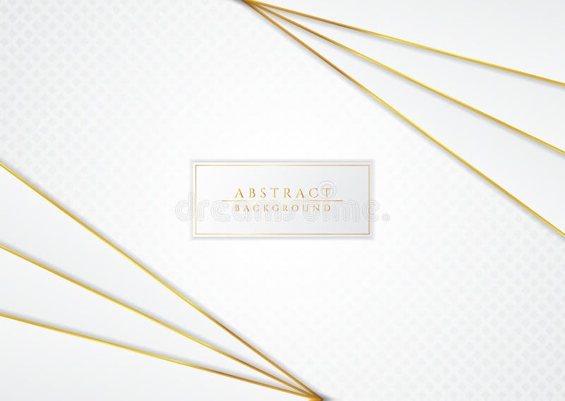 Triangle Overlap Layer Luxury White Design Gold Metallic Style with ...