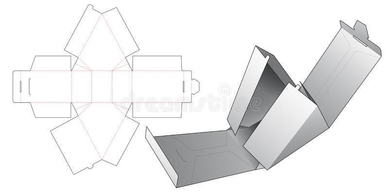 Triangle Packaging Die Cut Template Stock Vector - Illustration of ...