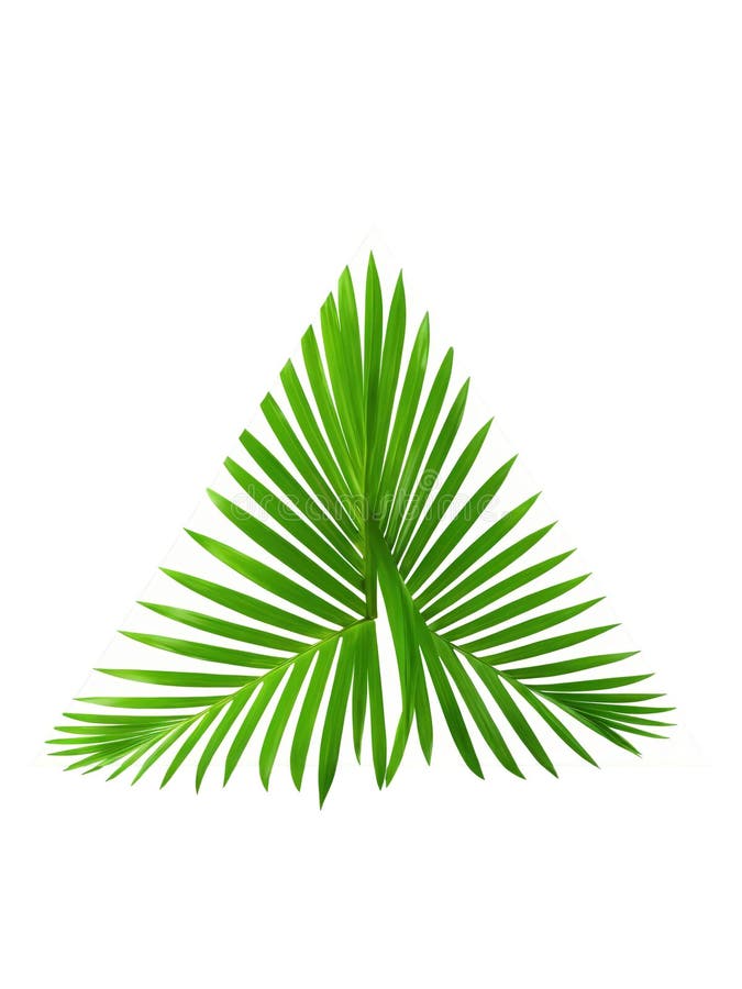 Triangle Palm, Triangular Shaped Leaves, Bright Green, Isolated on ...