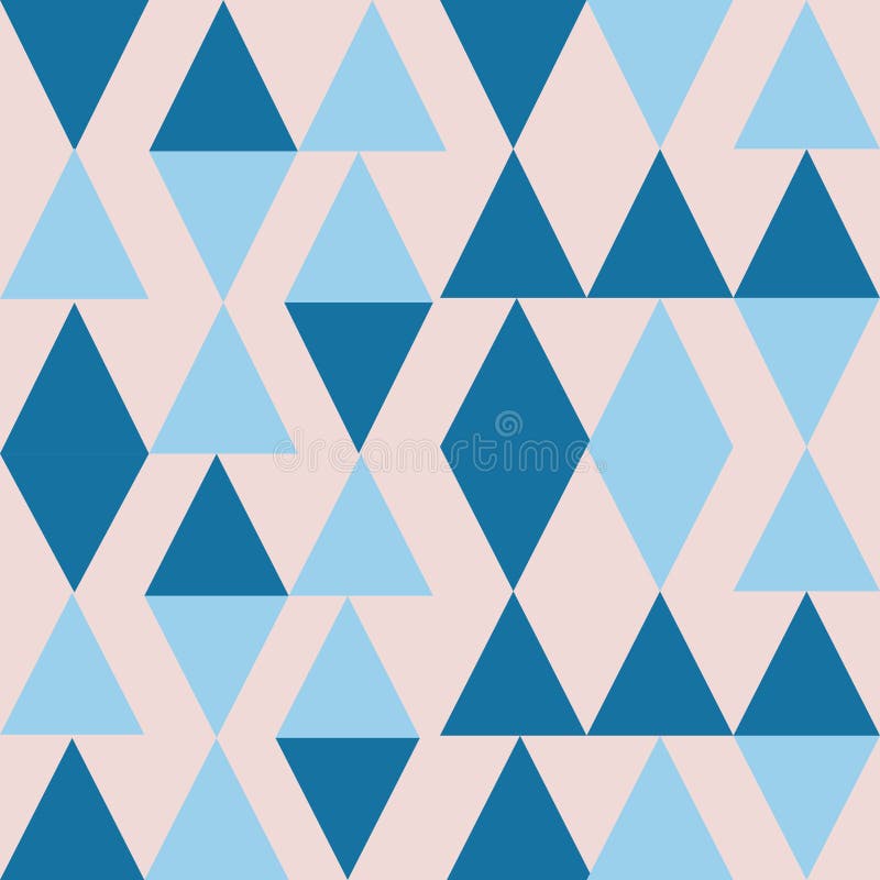 Triangle Pattern Blue and Pink Color , Seamless Vector Background ...