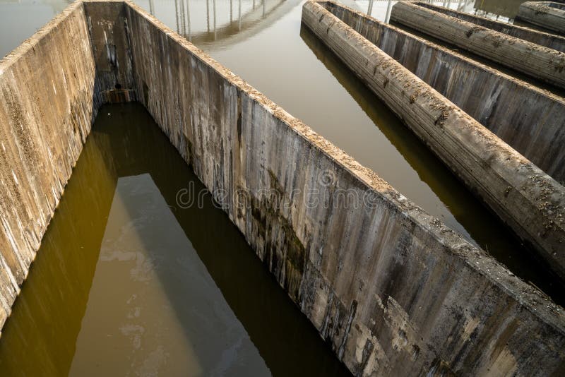 Triangle Pattern of Concrete Structure of an Irrigation Control System ...