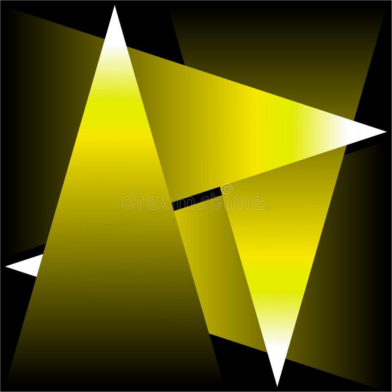 Triangle Pattern Icon. Geometric Light Symbol. Yellow Gradient Dark ...