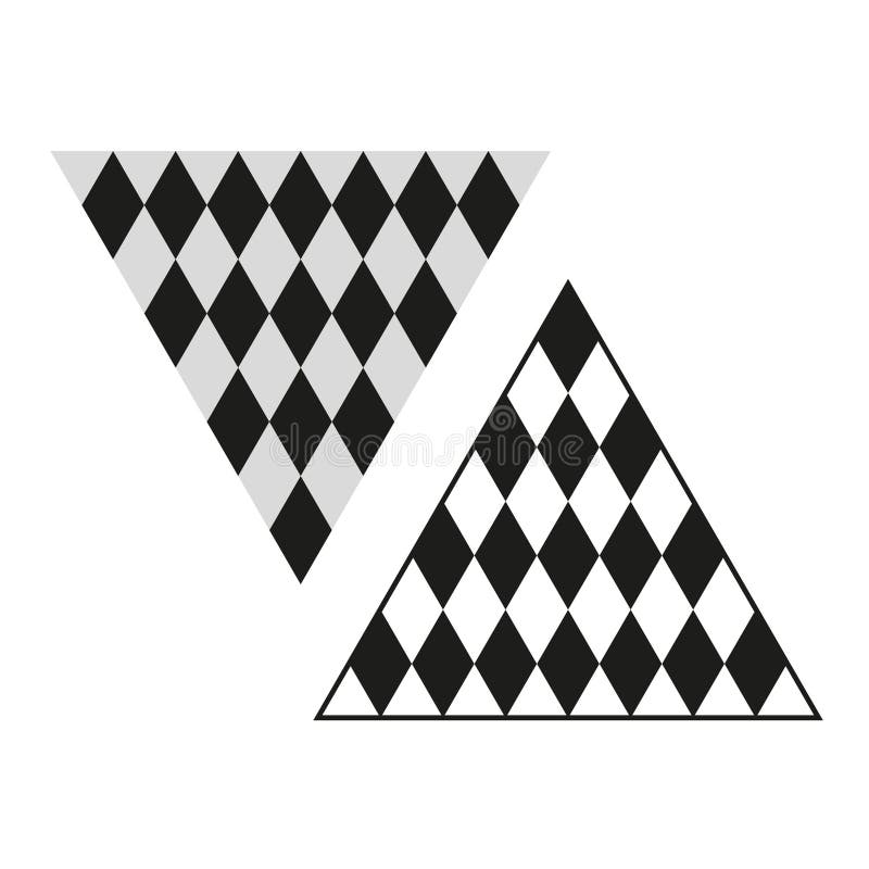 Triangle Pattern Icon. Harlequin Checkered Design. Geometric Vector ...