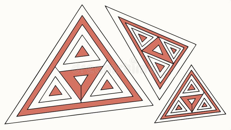Triangle Pattern Set, Geometric Designs with Varied Triangle ...