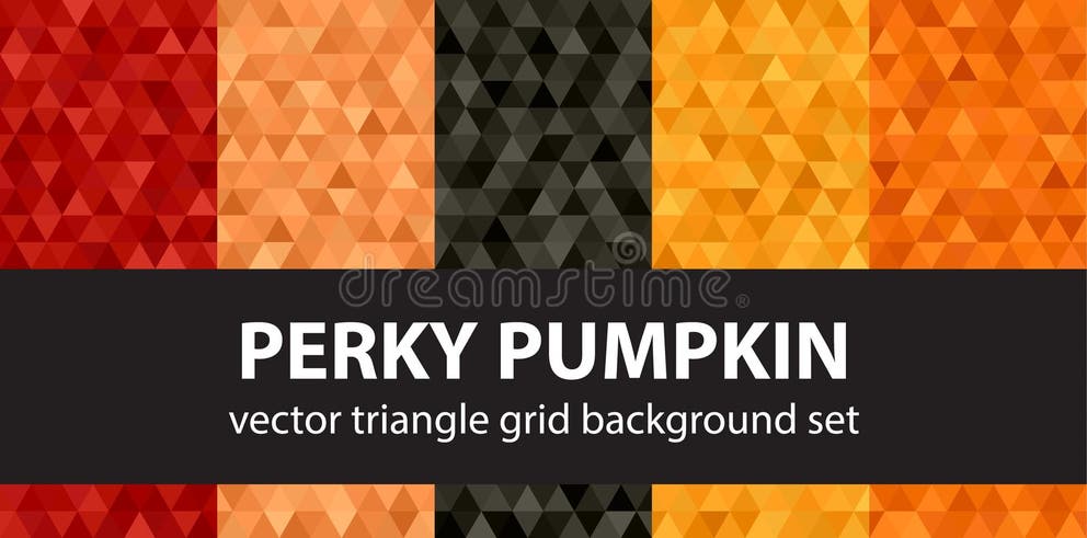 Triangle Pattern Set Perky Pumpkin Stock Vector - Illustration of ...
